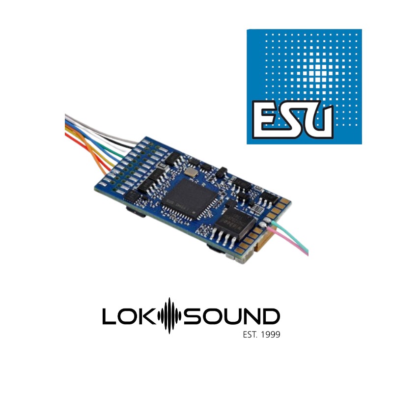 ESU 58410 LokSound 5 DCC/MM/SX/M4 - Blank Decoder - 8-Pin NEM652 with Speaker (11x15mm ...